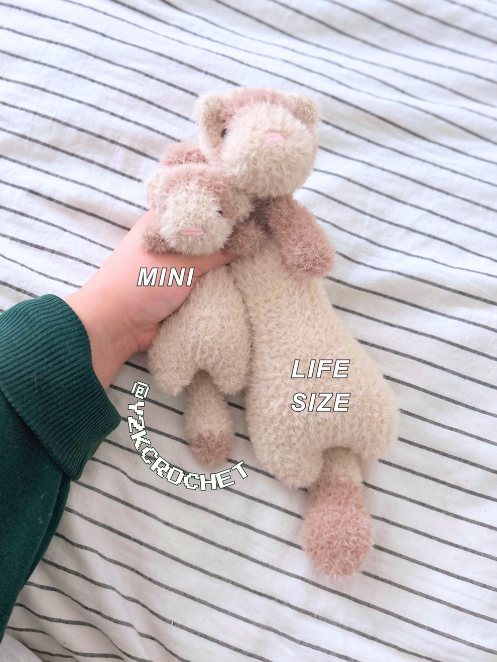 Filo - Made to Order - Baby Ferret Weighted Plushie – Happyish Brand